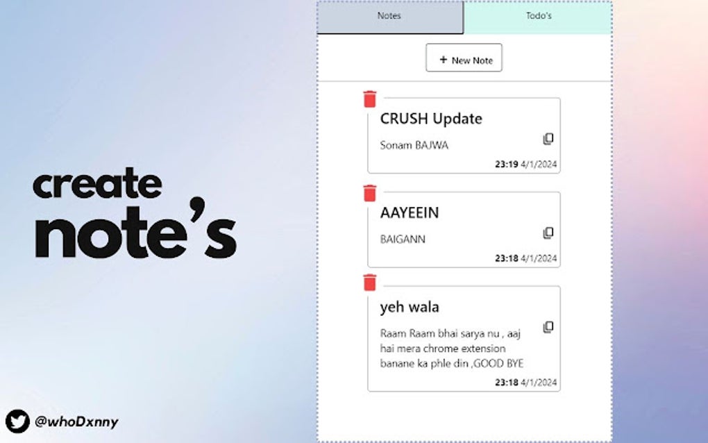 noskii - make Notes & Todo's Google Chrome 용 - 확장 프로그램 다운로드