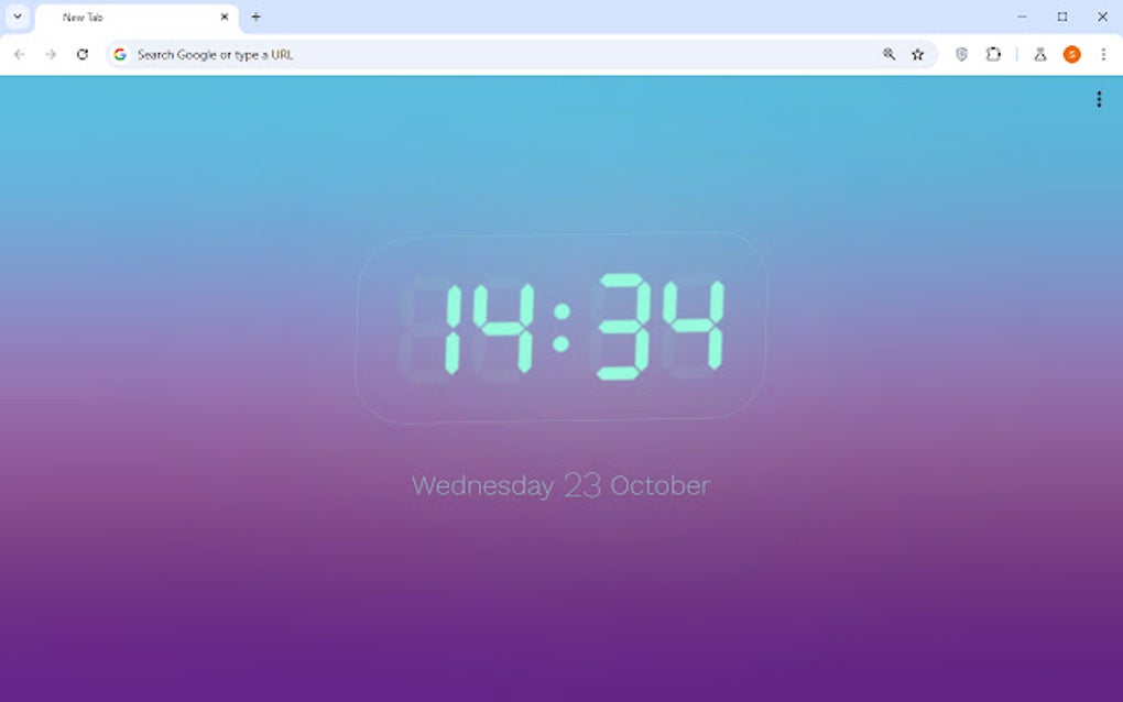Digital Clock in a New Tab Google Chrome 용 - 확장 프로그램 다운로드