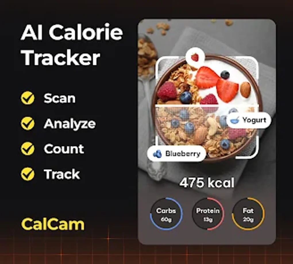CalCam: AI Calorie Tracker สำหรับ Android - ดาวน์โหลด