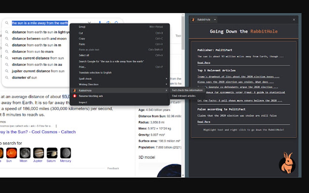RabbitHole pour Google Chrome - Extension Télécharger