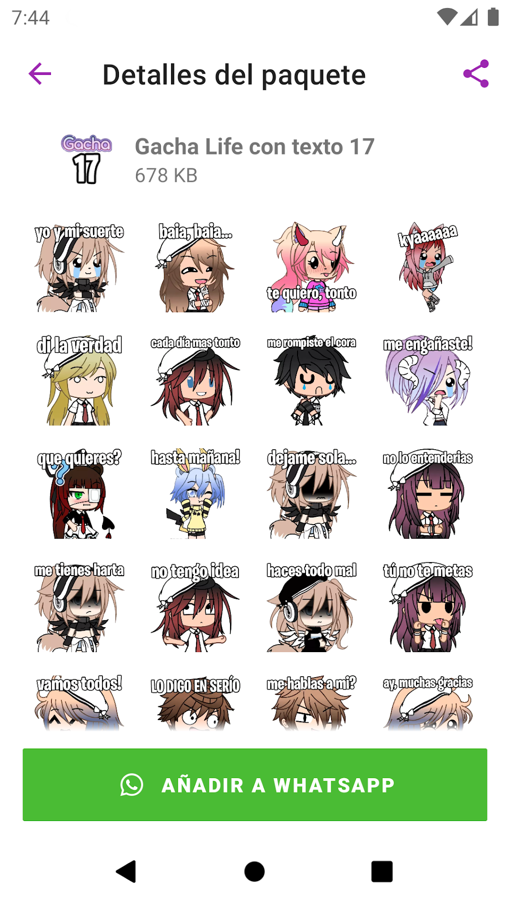 Stickers de Gacha Life para WA para Android - Descargar