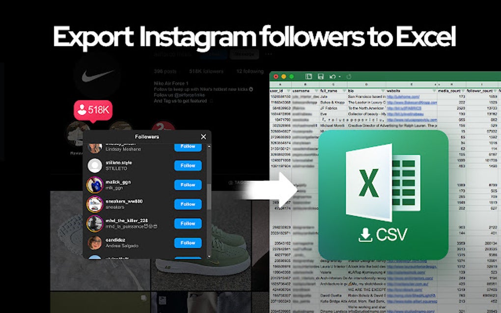 Follower Export Tool for Google Chrome - Extension Download