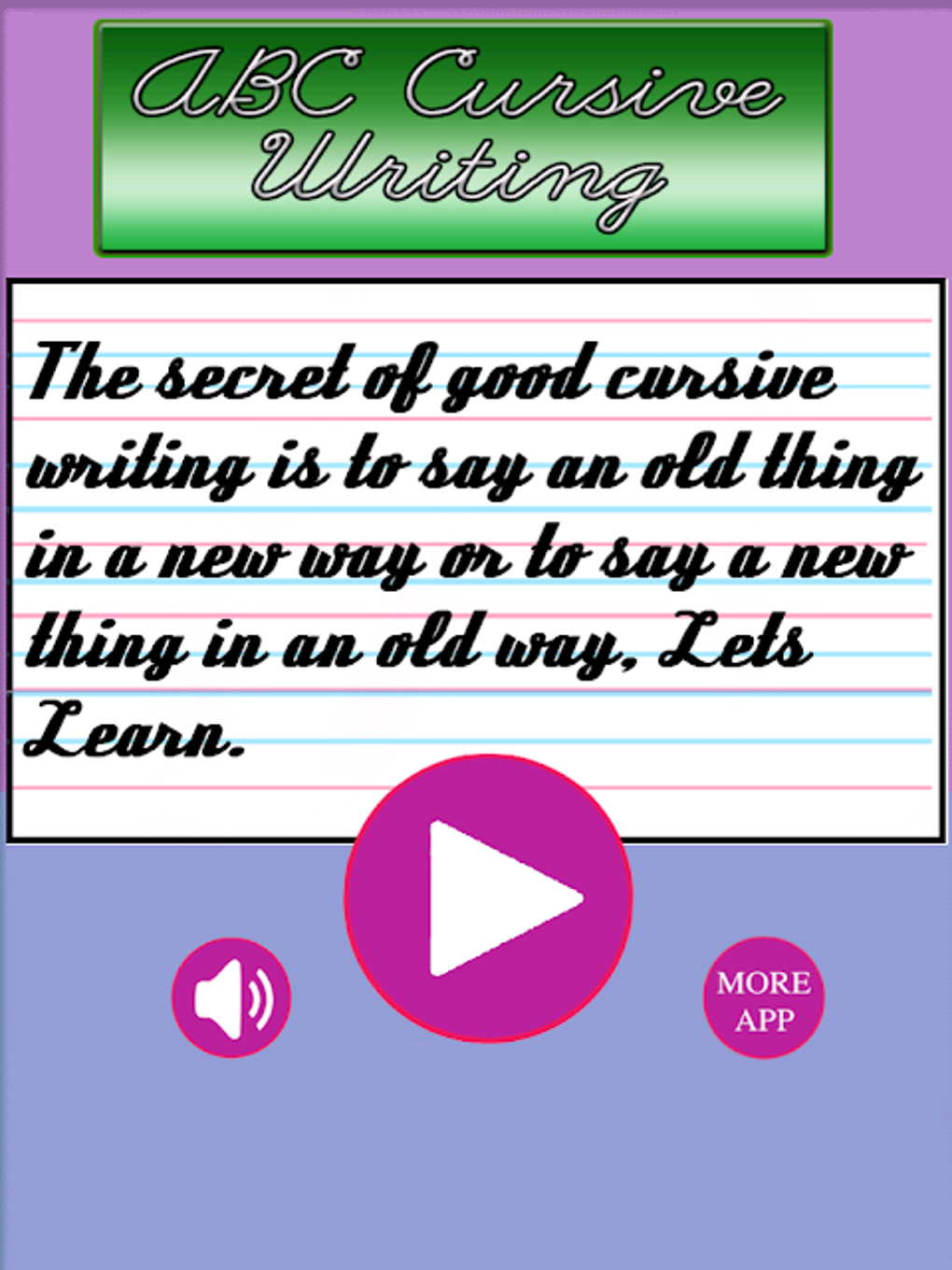 Cursive Writing Practice Book APK Para Android Download