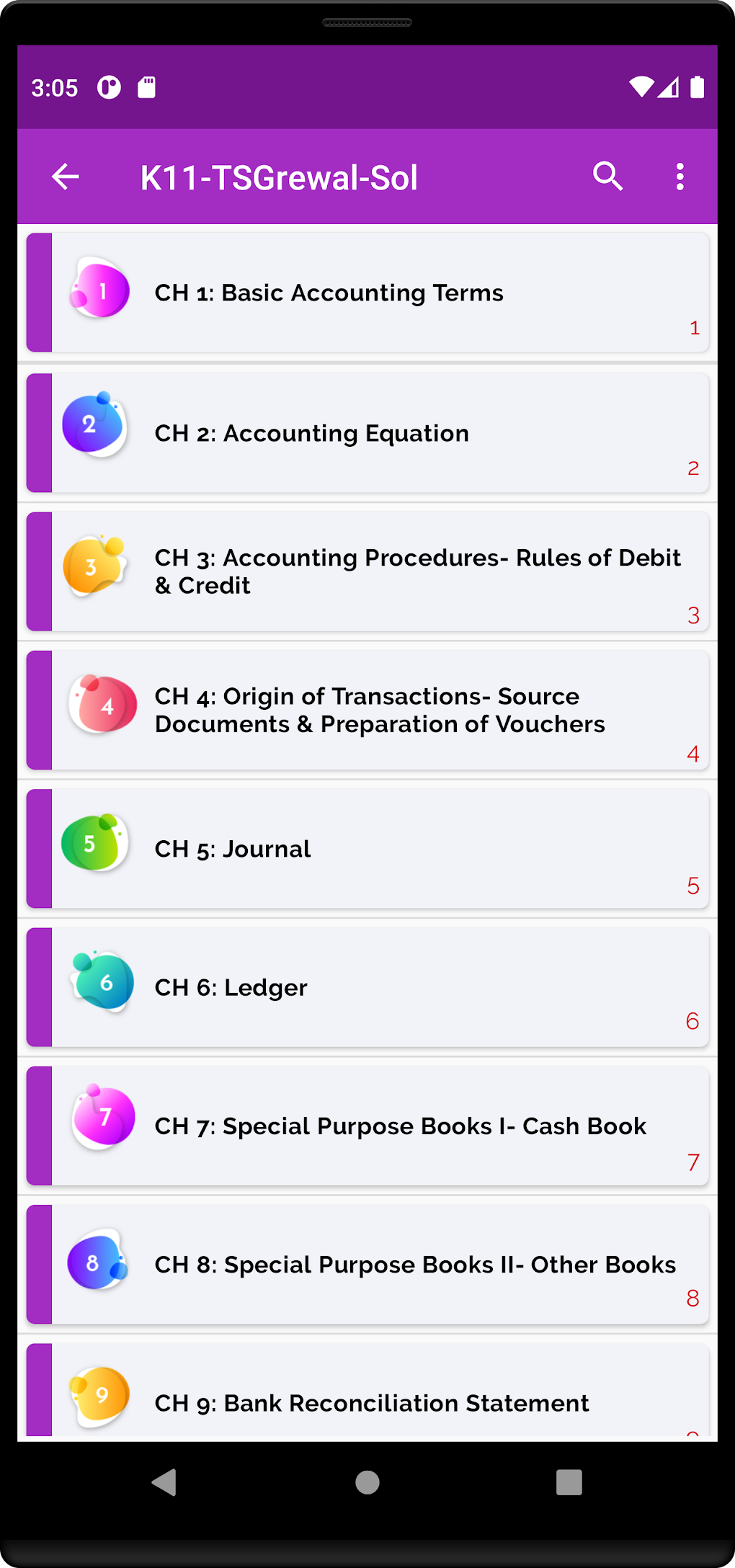 Account Class-11 Solutions for Android - Download