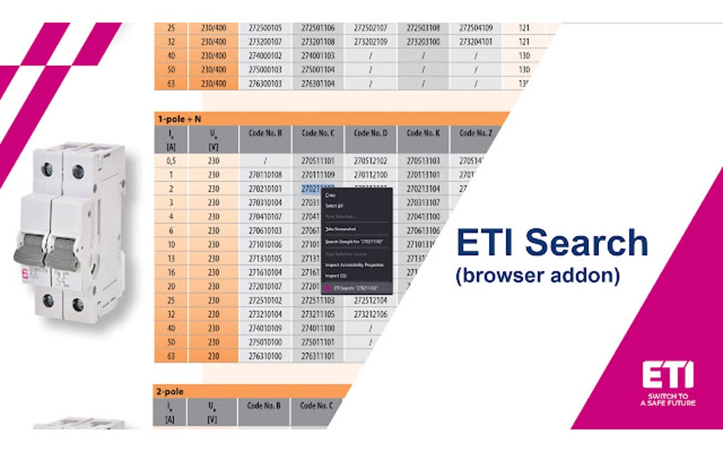 ETI Search for Google Chrome - Extension Download