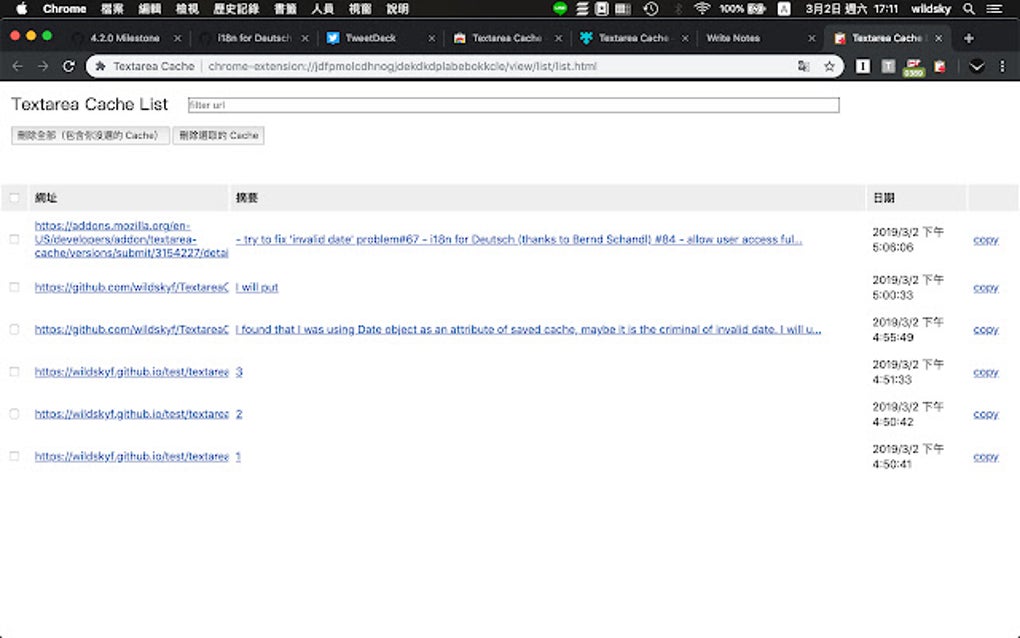 Textarea Cache for Google Chrome - Extension Download