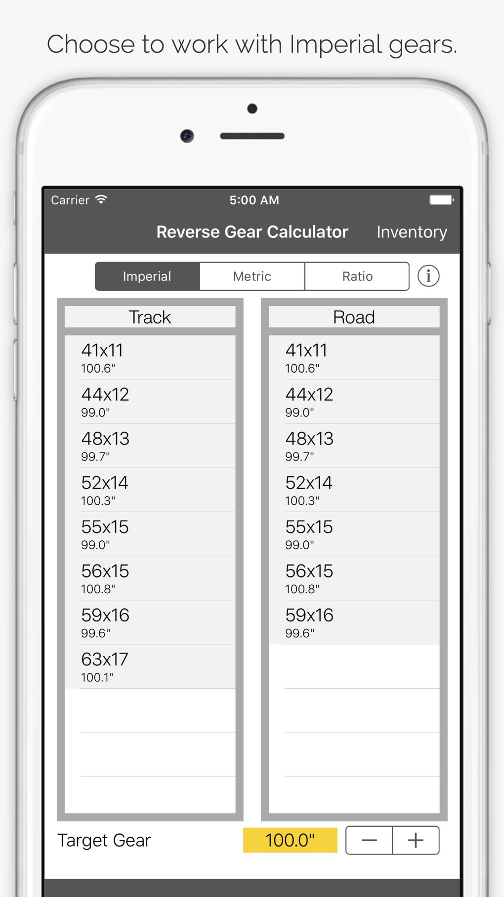 Track Cycling Gear Calculator para iPhone - Descargar