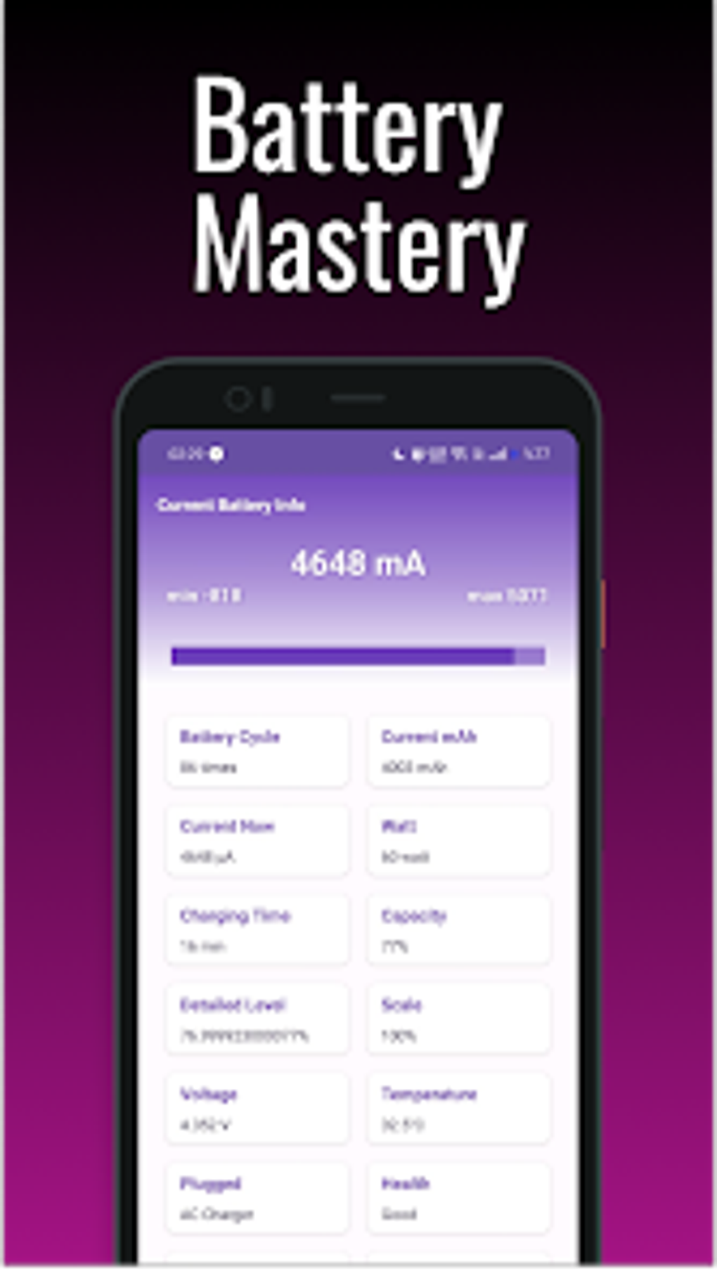 Ampere Pro - Battery Monitor สำหรับ Android - ดาวน์โหลด