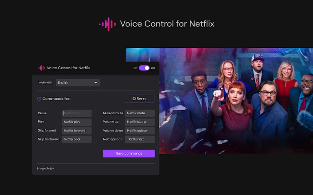 Voice Control for Netflix para Google Chrome - Extensión Descargar
