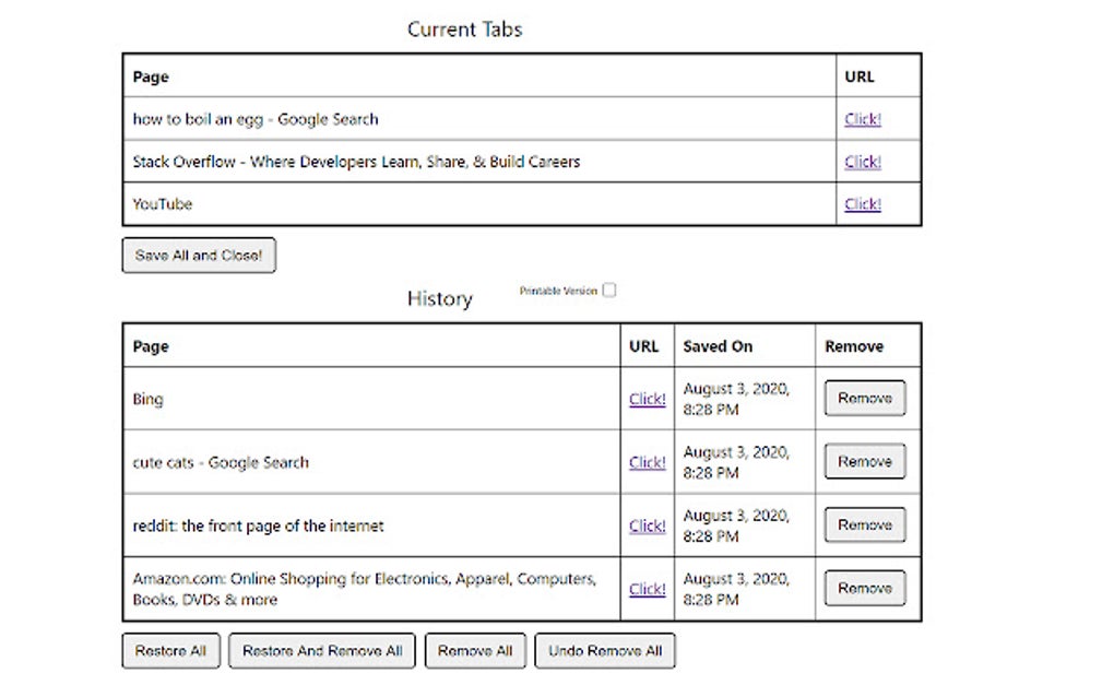 Tab Saver for Google Chrome - Extension Download