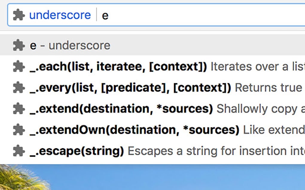 underscore for Google Chrome - Extension Download
