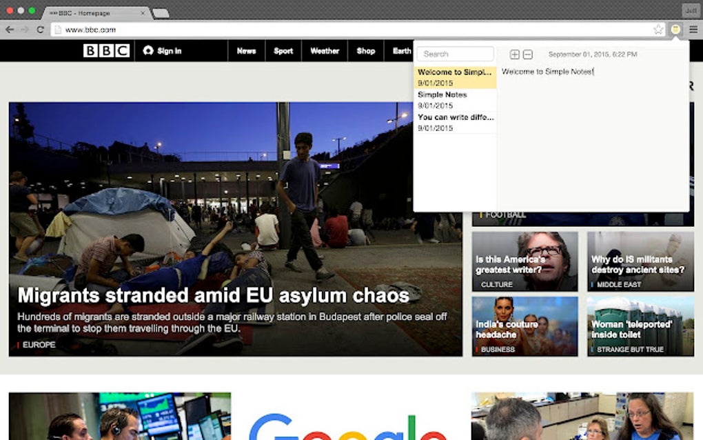 Simple Notes per Google Chrome - Estensione Download