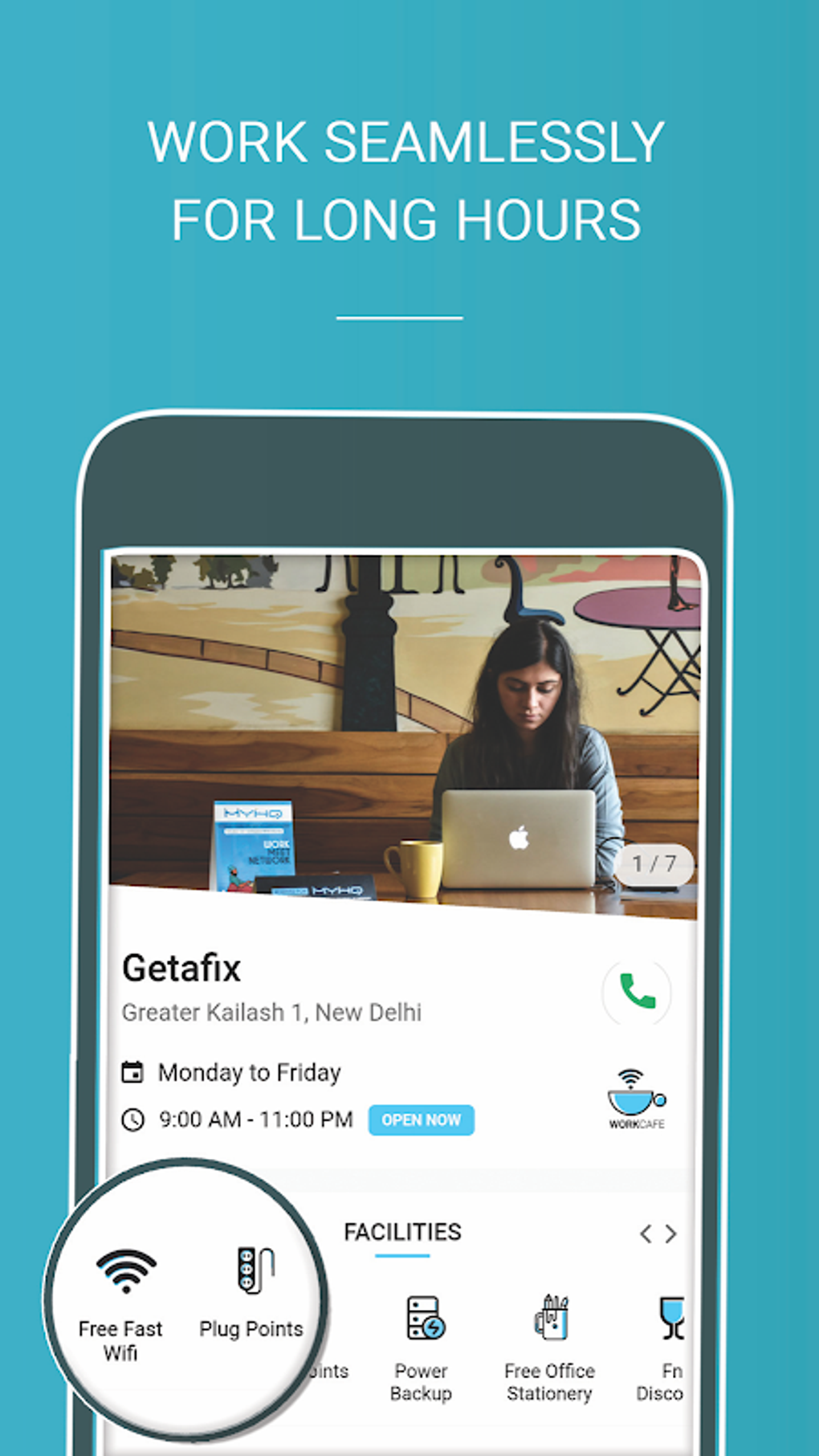 myHQ - Coworking Spaces and Work Cafes for Android - Download