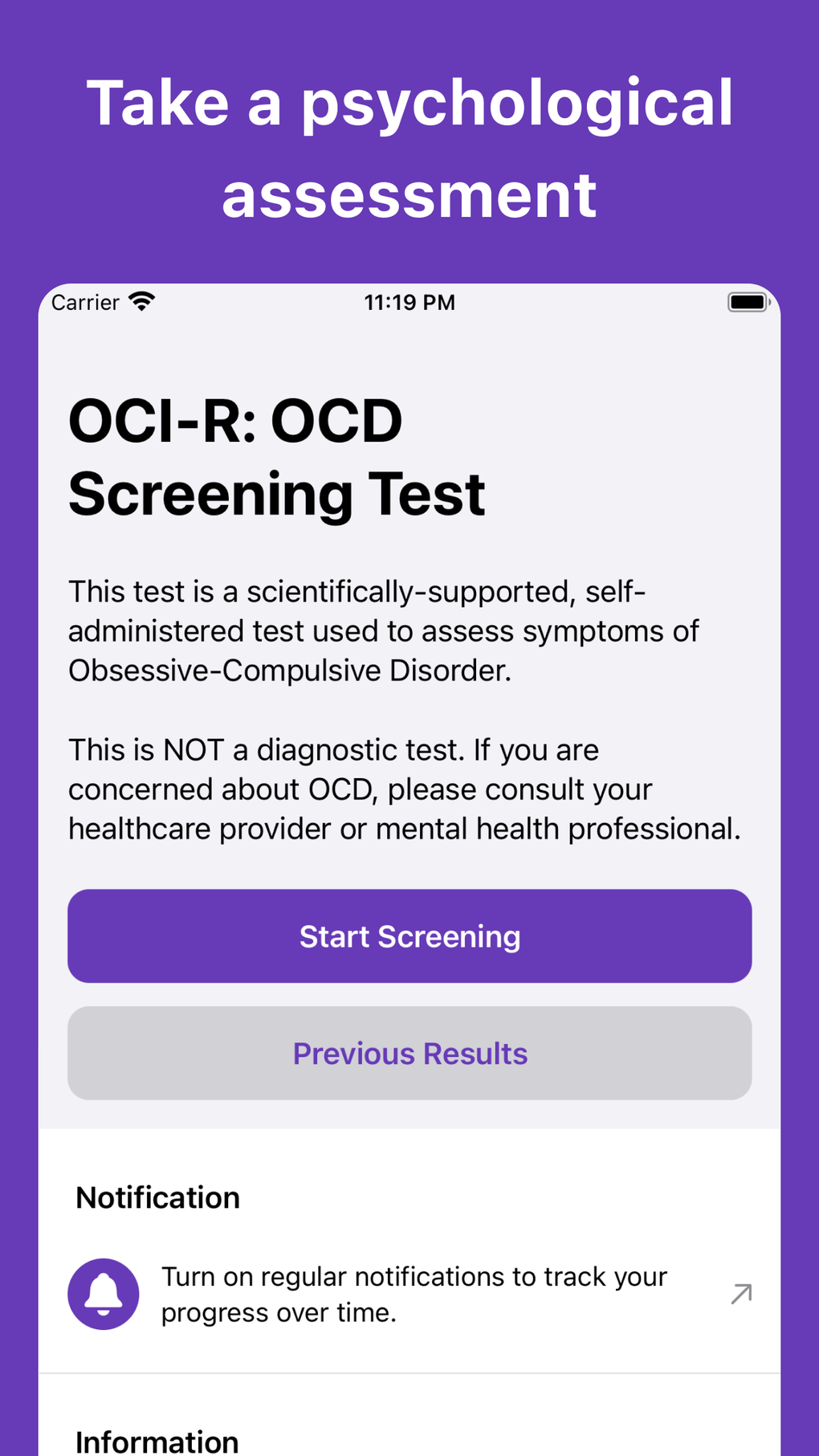 OCD Test for iPhone - Download