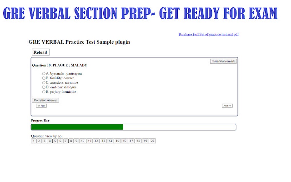 GRE Verbal exam prep plugin para Google Chrome - Extensión Descargar
