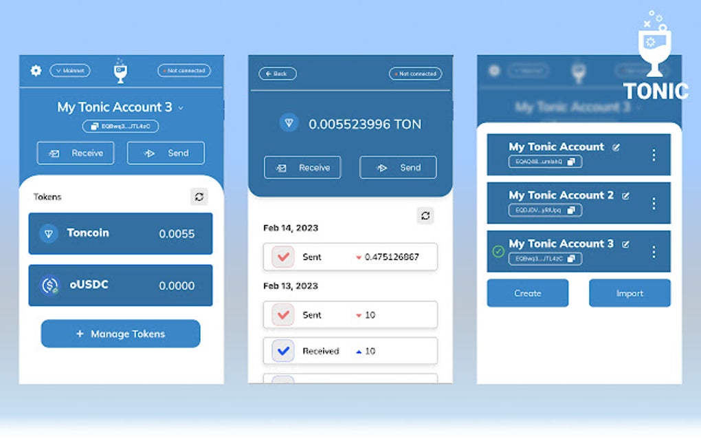 Tonic Wallet Google Chrome 용 - 확장 프로그램 다운로드