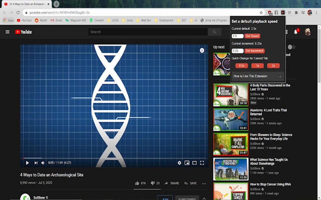 YouTube Default Playback Speed for Google Chrome - Extension Download