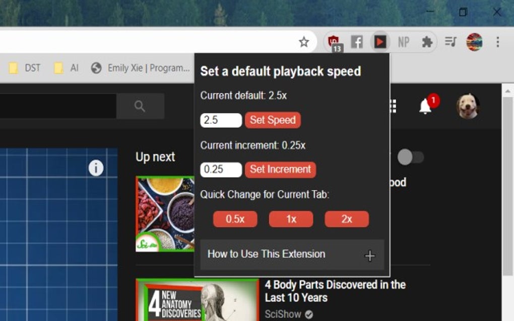 YouTube Default Playback Speed for Google Chrome - Extension Download