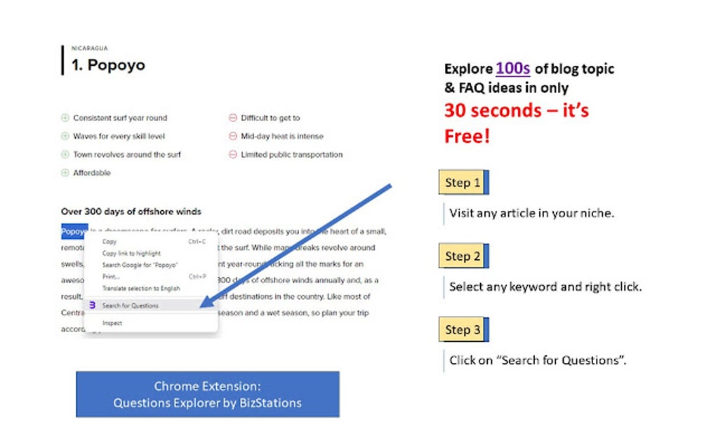 Questions Explorer by BizStations Google Chrome 용 - 확장 프로그램 다운로드