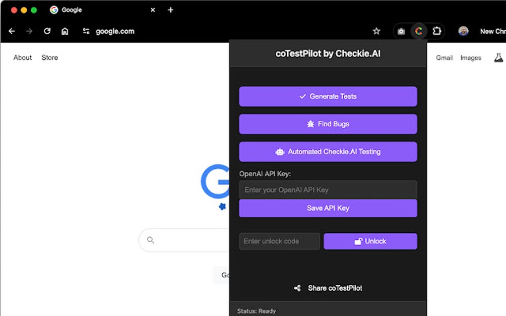 coTestPilot by Checkie.AI สำหรับ Google Chrome - ส่วนขยาย ดาวน์โหลด