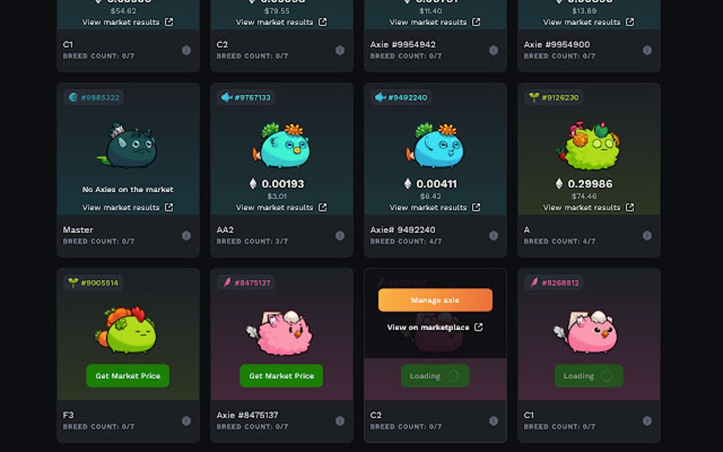Axie Price Extension Google Chrome 용 - 확장 프로그램 다운로드