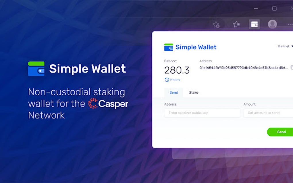 Simple Wallet for Casper Google Chrome 용 - 확장 프로그램 다운로드