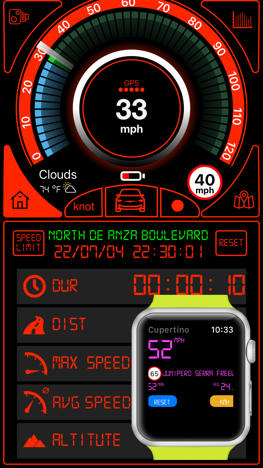 Speedometer para iPhone - Descargar