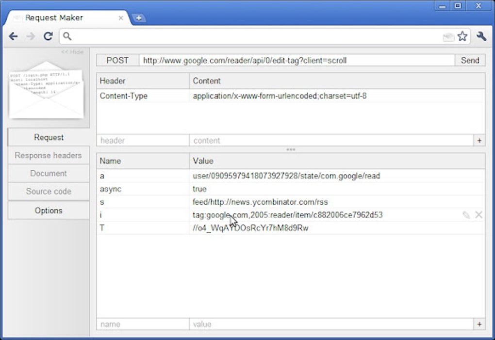 Request Maker for Google Chrome - Extension Download
