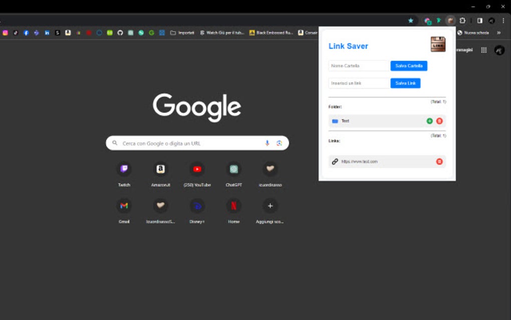 Link and Folder Saver for Google Chrome - Extension Download