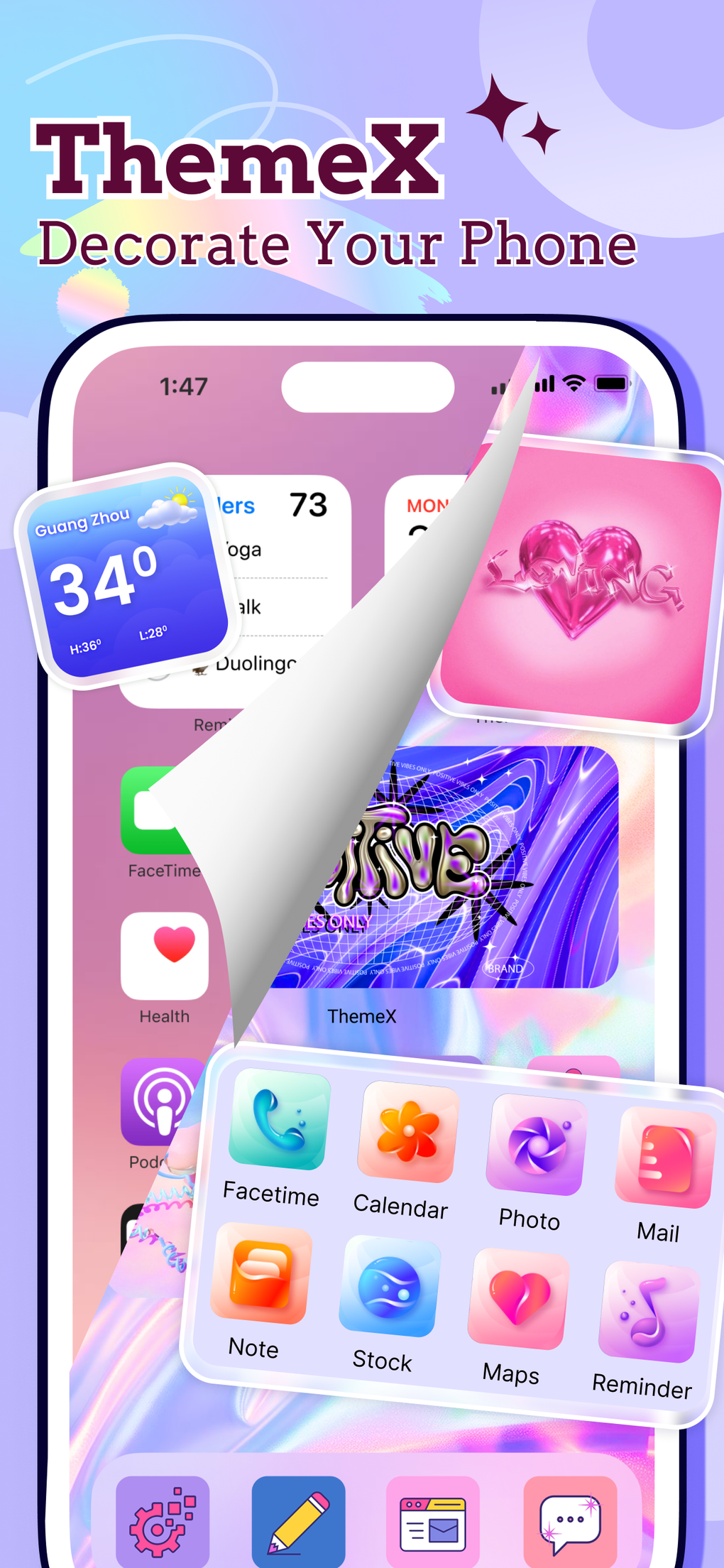 iPhone 용 ThemeX: App Icons My Widgets - 다운로드