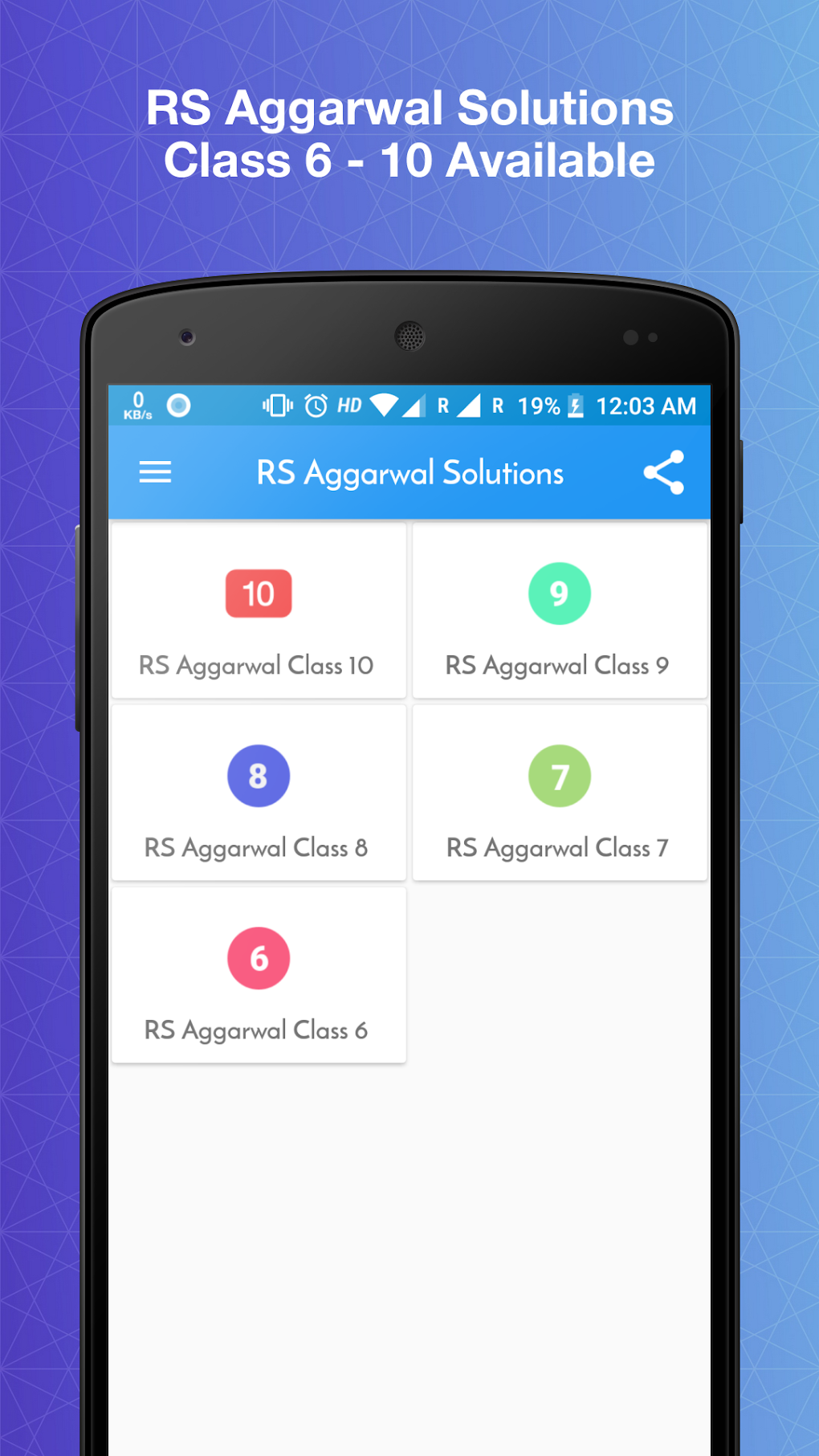 RS Aggarwal Solutions 6 to 10 for Android - Download
