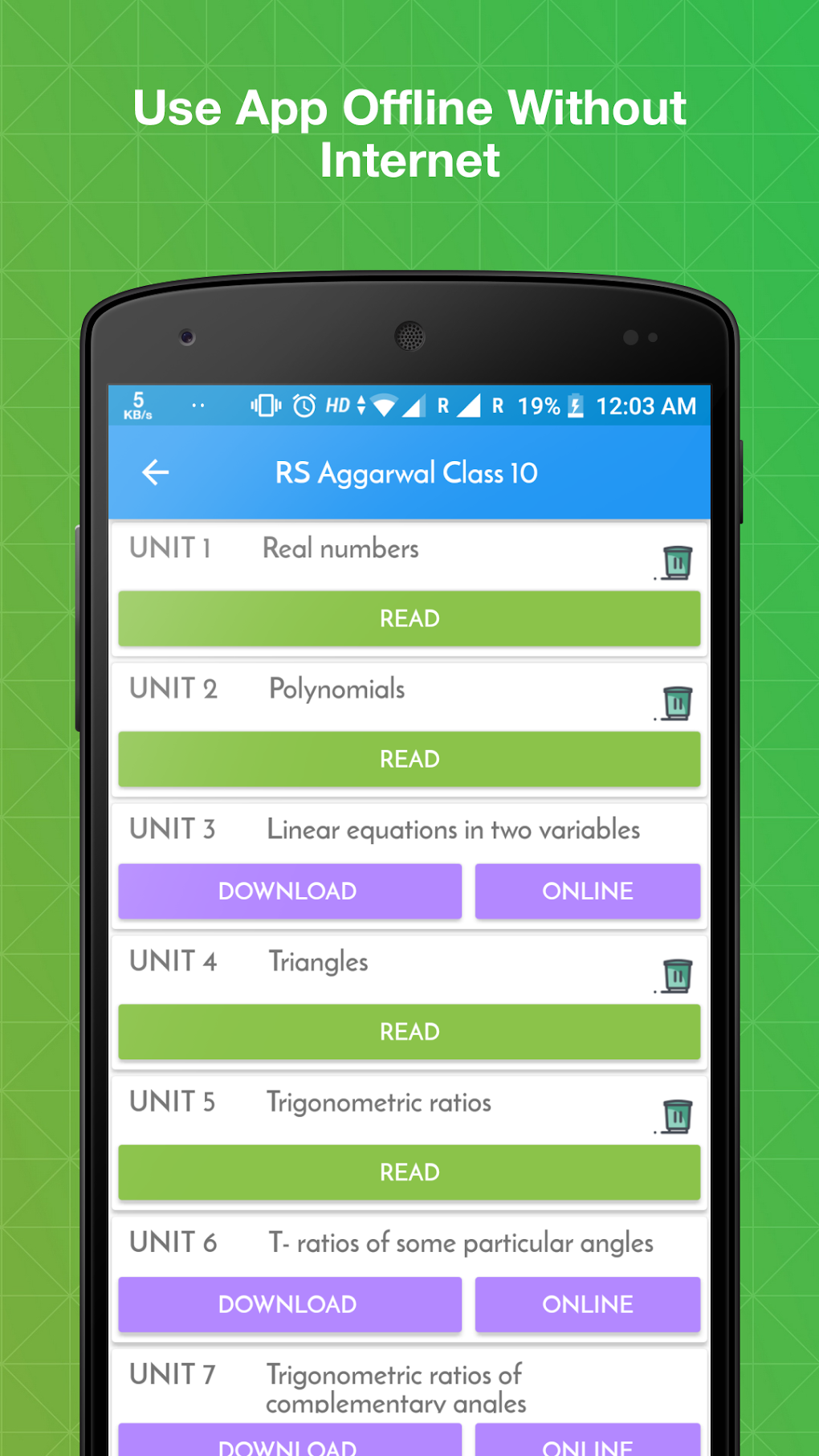 RS Aggarwal Solutions 6 to 10 for Android - Download