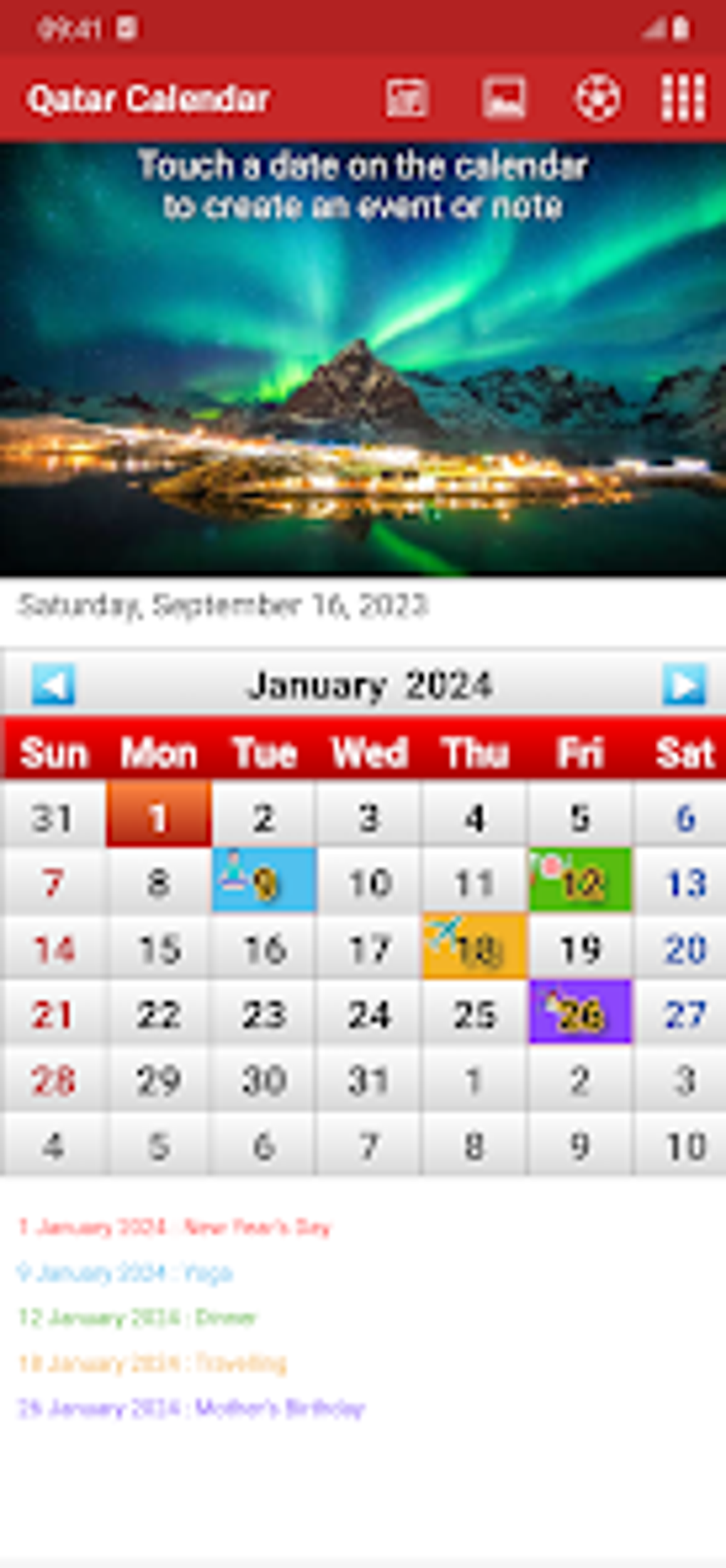 Qatar Calendar per Android - Download