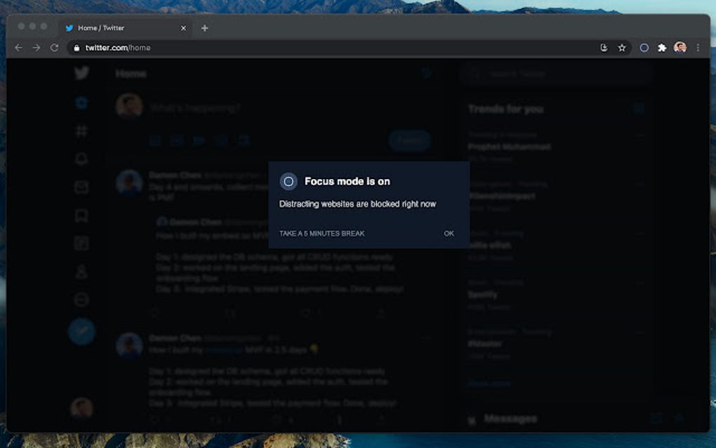 Focus Mode Google Chrome 용 - 확장 프로그램 다운로드