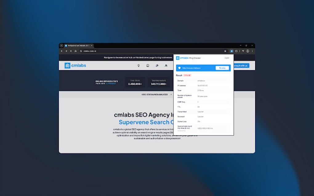 Ping Checker - cmlabs SEO Tools for Google Chrome - Extension Download