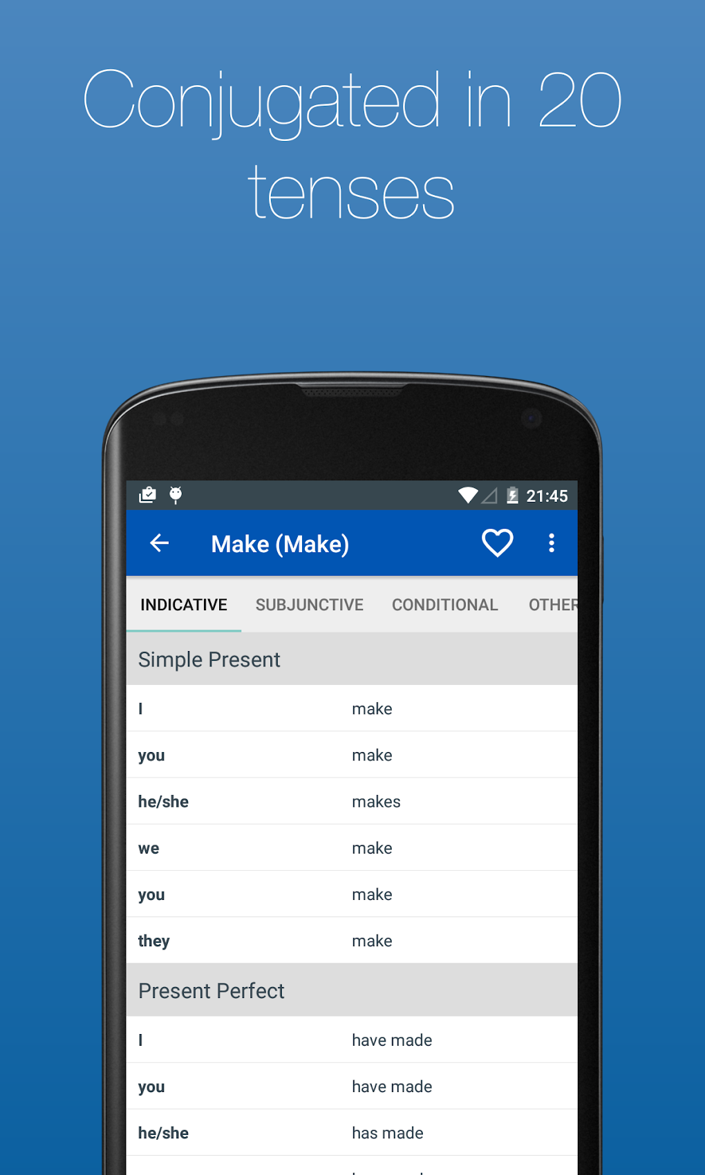 English Verb Conjugator for Android - Download