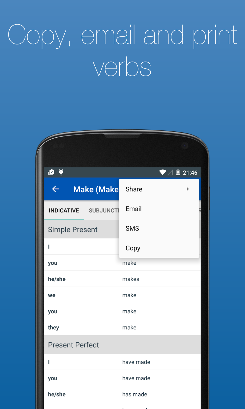 English Verb Conjugator for Android - Download