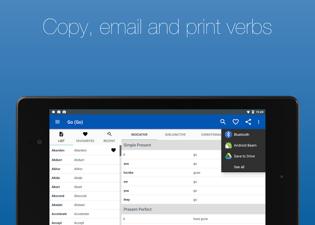 English Verb Conjugator for Android - Download