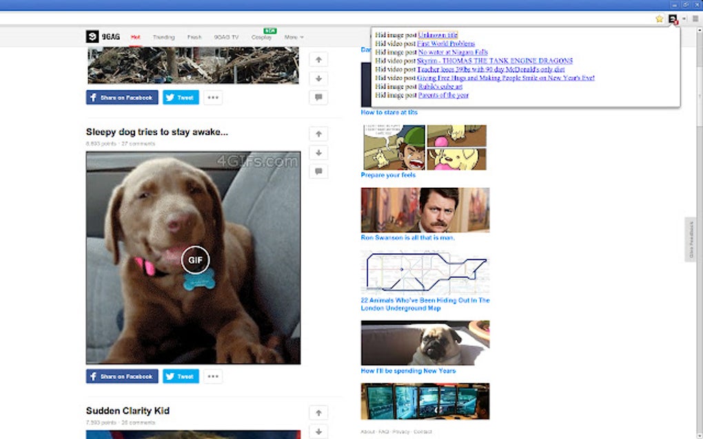 9GAG Hider para Google Chrome - Extensión Descargar