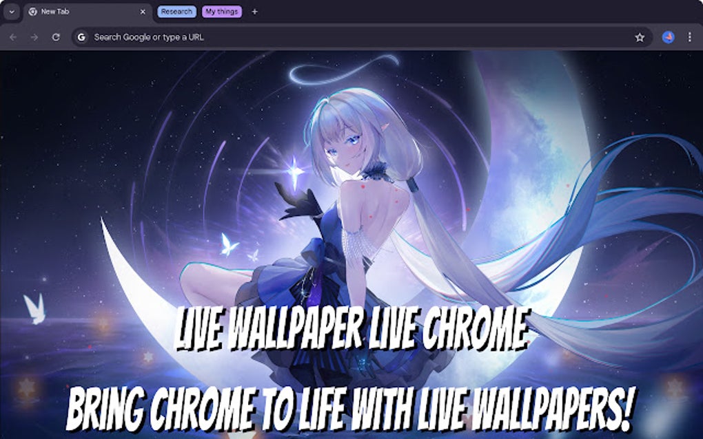 Beautiful Anime Girl Sitting On The Moon Animation Wallpaper สำหรับ ...