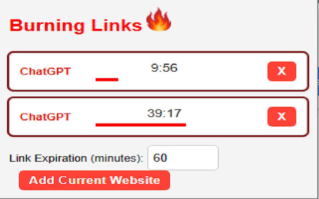 Burning Links for Google Chrome - Extension Download