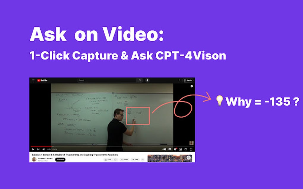 Ask on Video: 1-Click Capture & Ask for Google Chrome - Extension Download