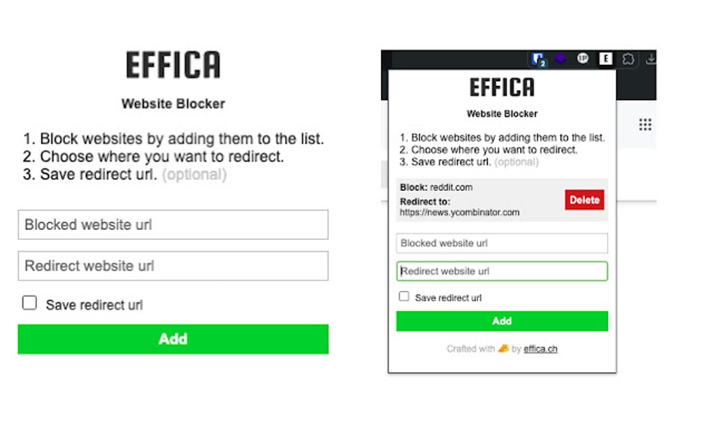 EFFICA website blocker for Google Chrome - Extension Download