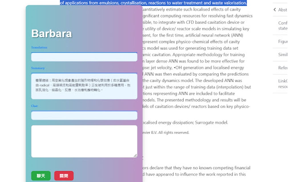 Barbara: Local AI Assistant for Translation and Summaries for Google ...