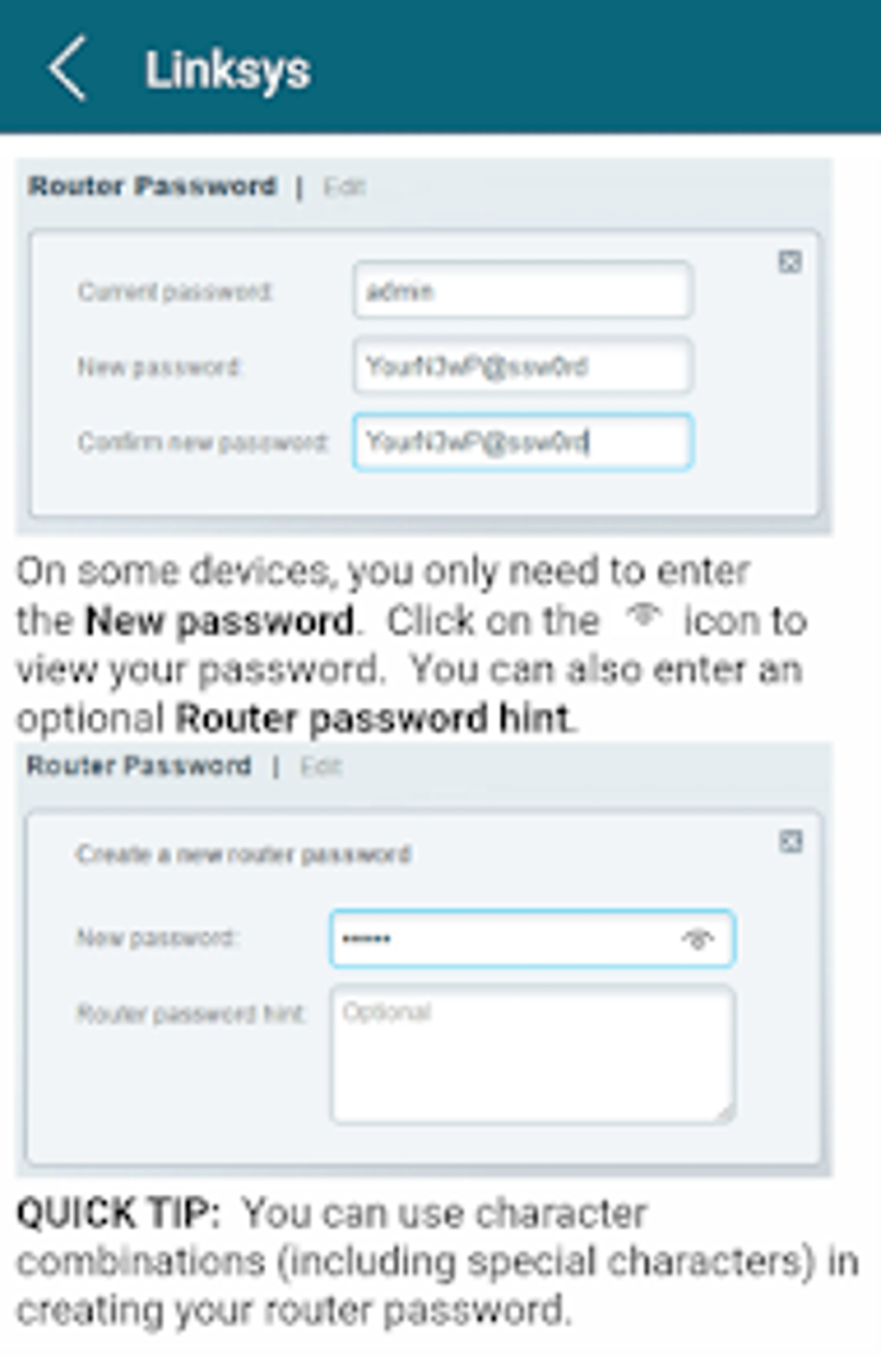 How to change router password für Android - Download