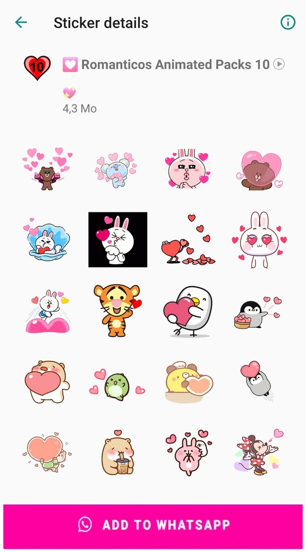 Stickers Animados Romanticos para Android - Descargar