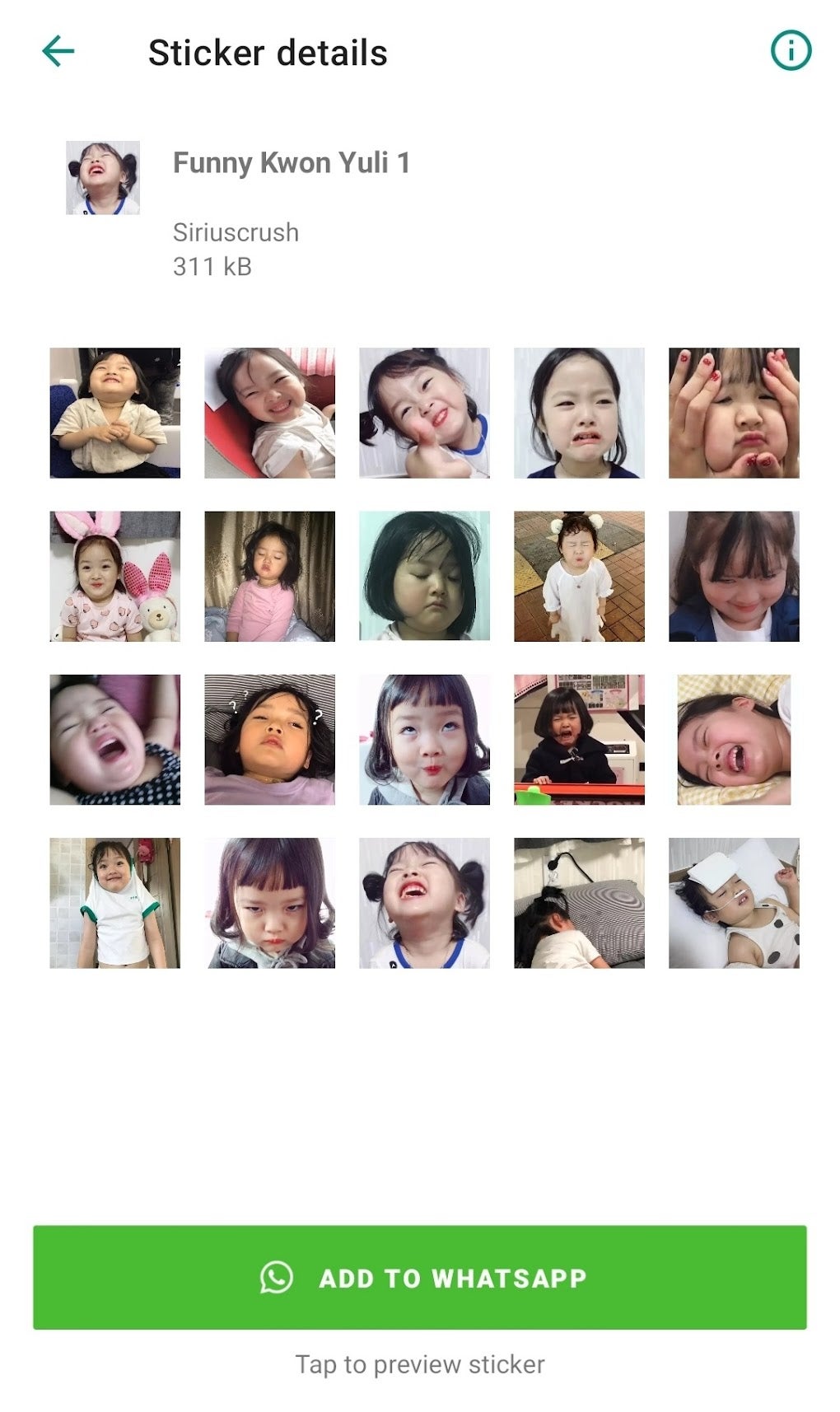 Cute Funny Kwon Yuli Stickers for WhatsApp für Android - Download