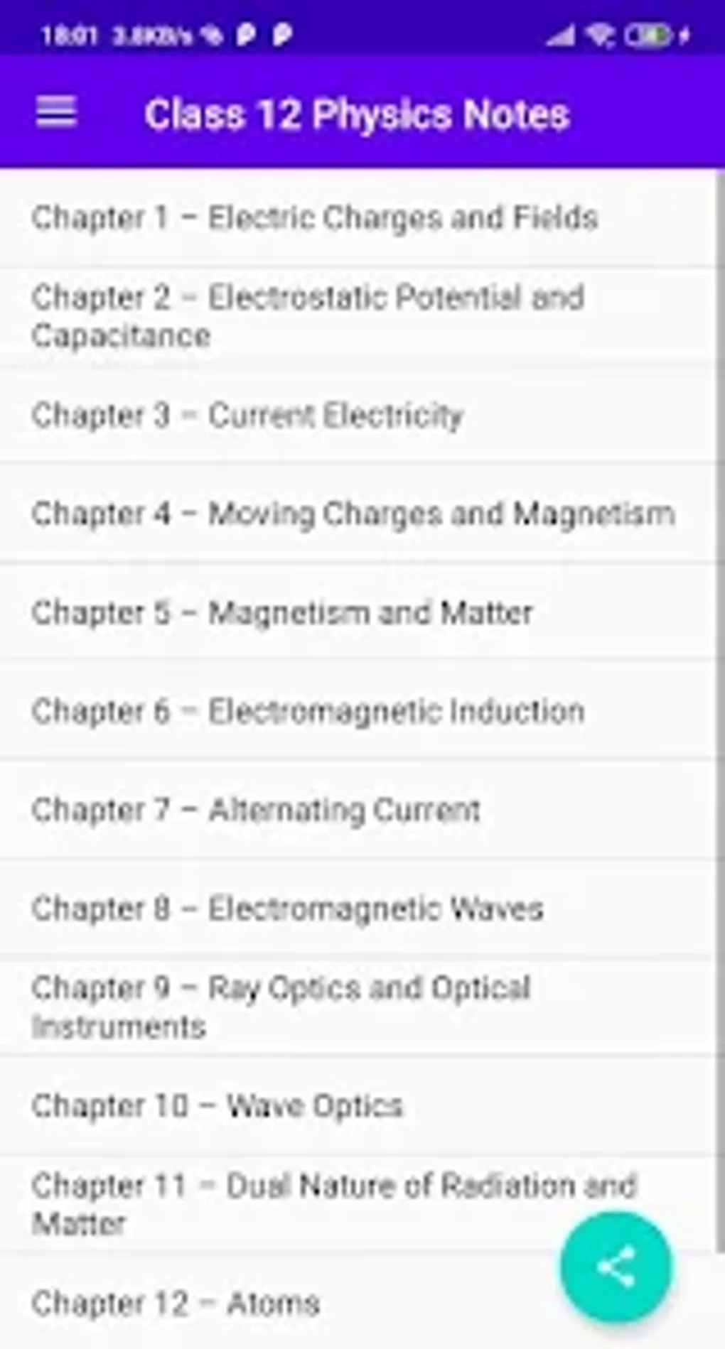 Class 12 Physics Notes per Android - Download