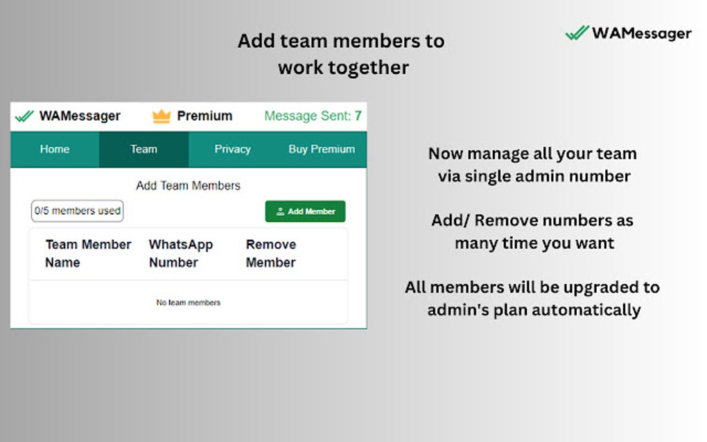 WA Bulk Message Sender - WAMessager para Google Chrome - Extensão Download