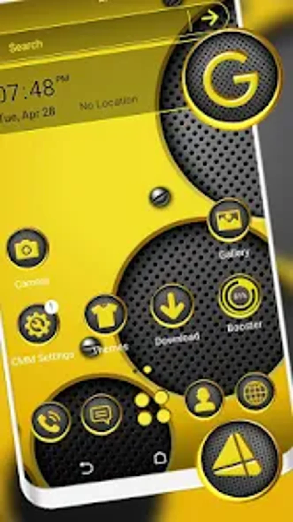 Yellow Speakers Launcher Theme für Android - Download